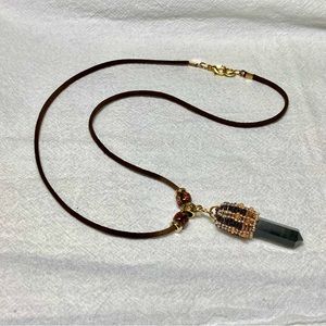 Hand Crafted | Jewelry | Golden Sheen Obsidian Hand Beaded Stone Point ...